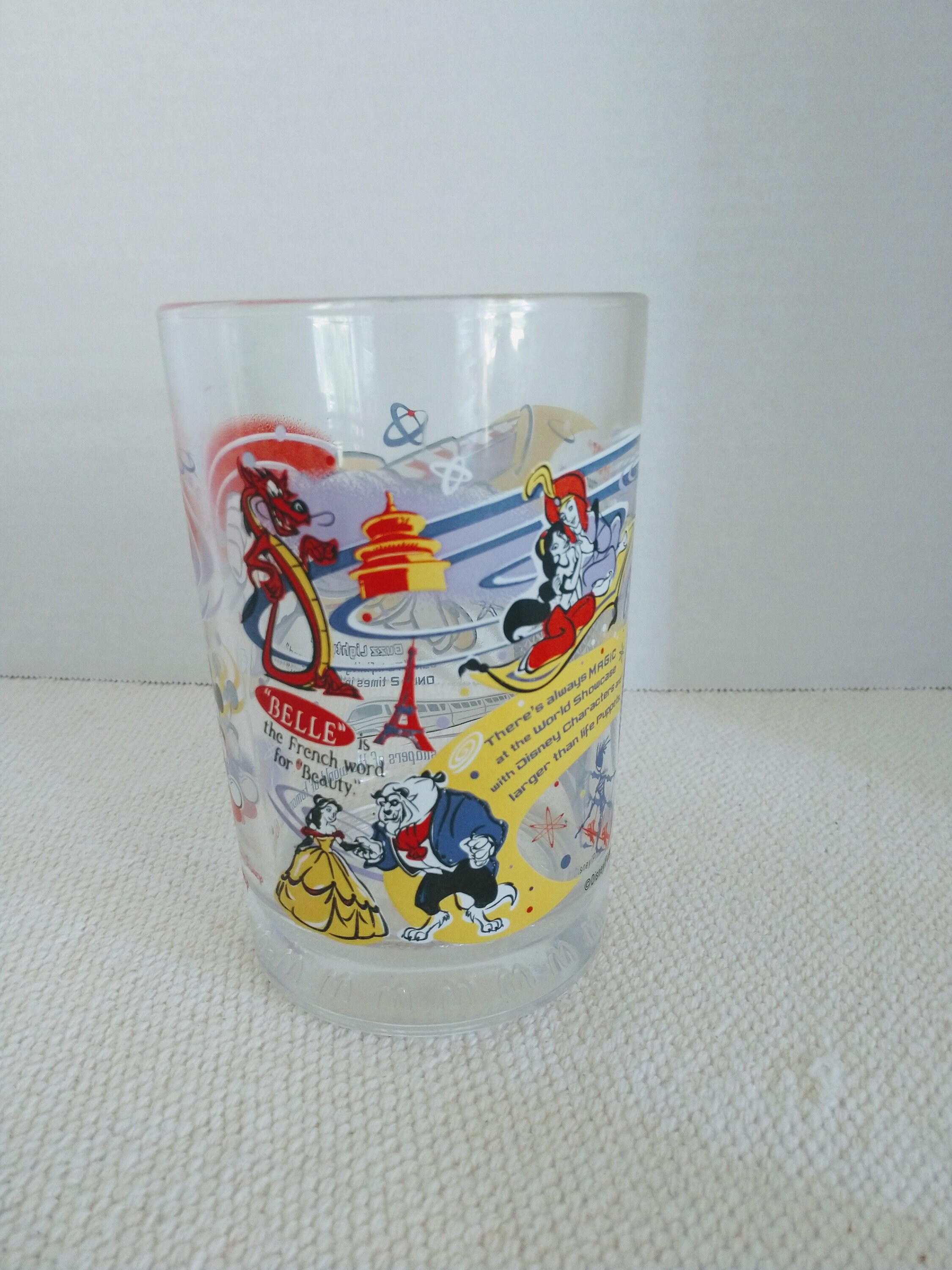 Mcdonald's Walt Disney Glass, Epcot Tumbler - Etsy