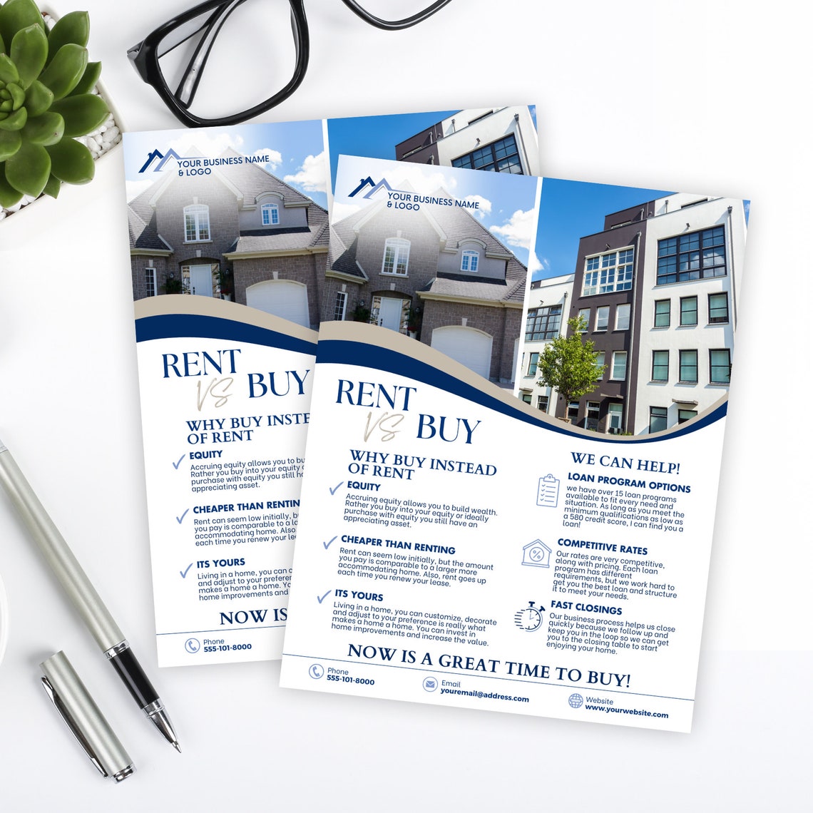 Rent Vs Buy Flyer | Mortgage Flyer | Mortgage Marketing | First-time ...