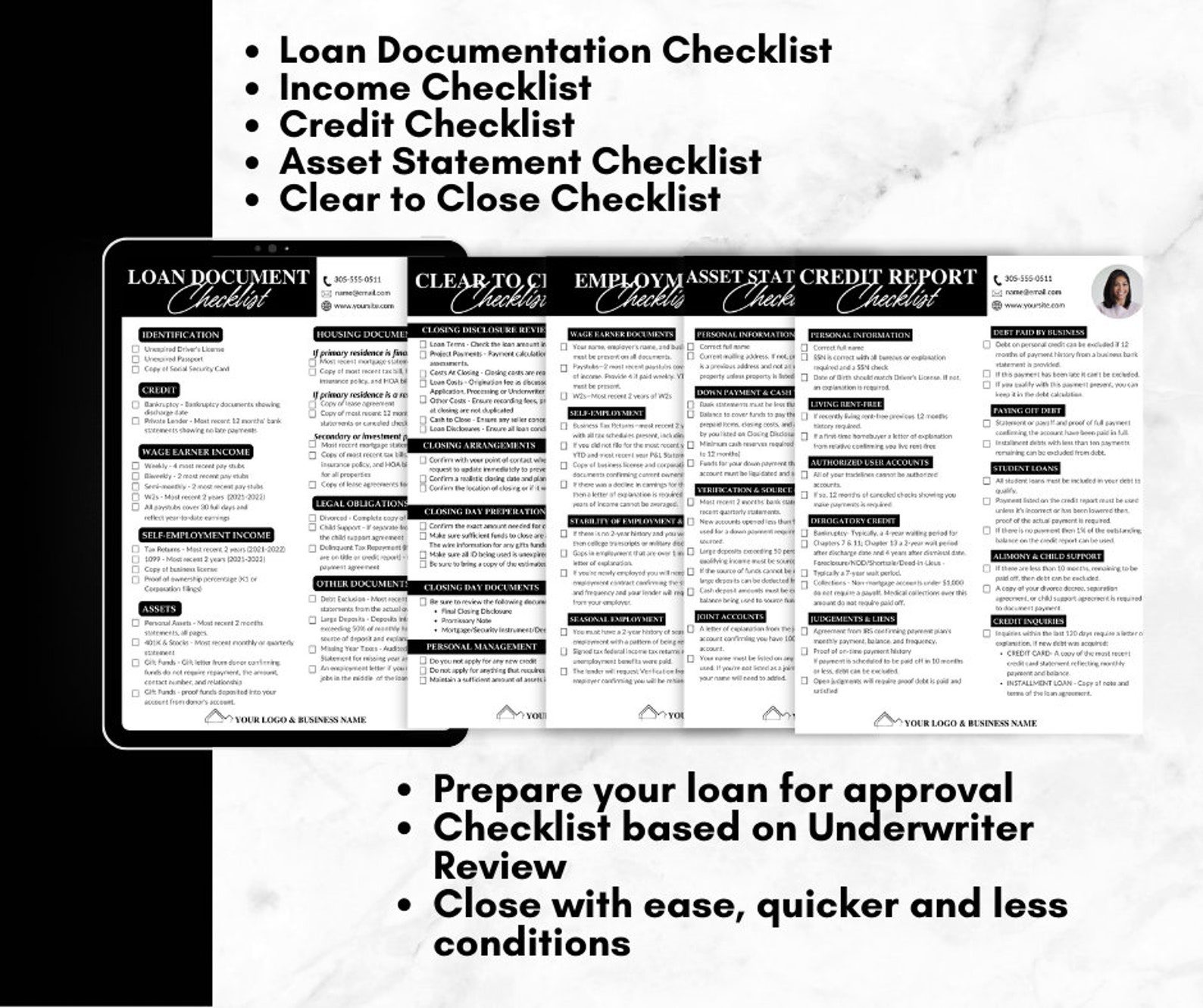 Mortgage Process Checklist Bundle: Loan Officer Templates (PDF) - Etsy