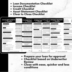 Mortgage Process Checklist Bundle: Loan Officer Templates (PDF) - Etsy