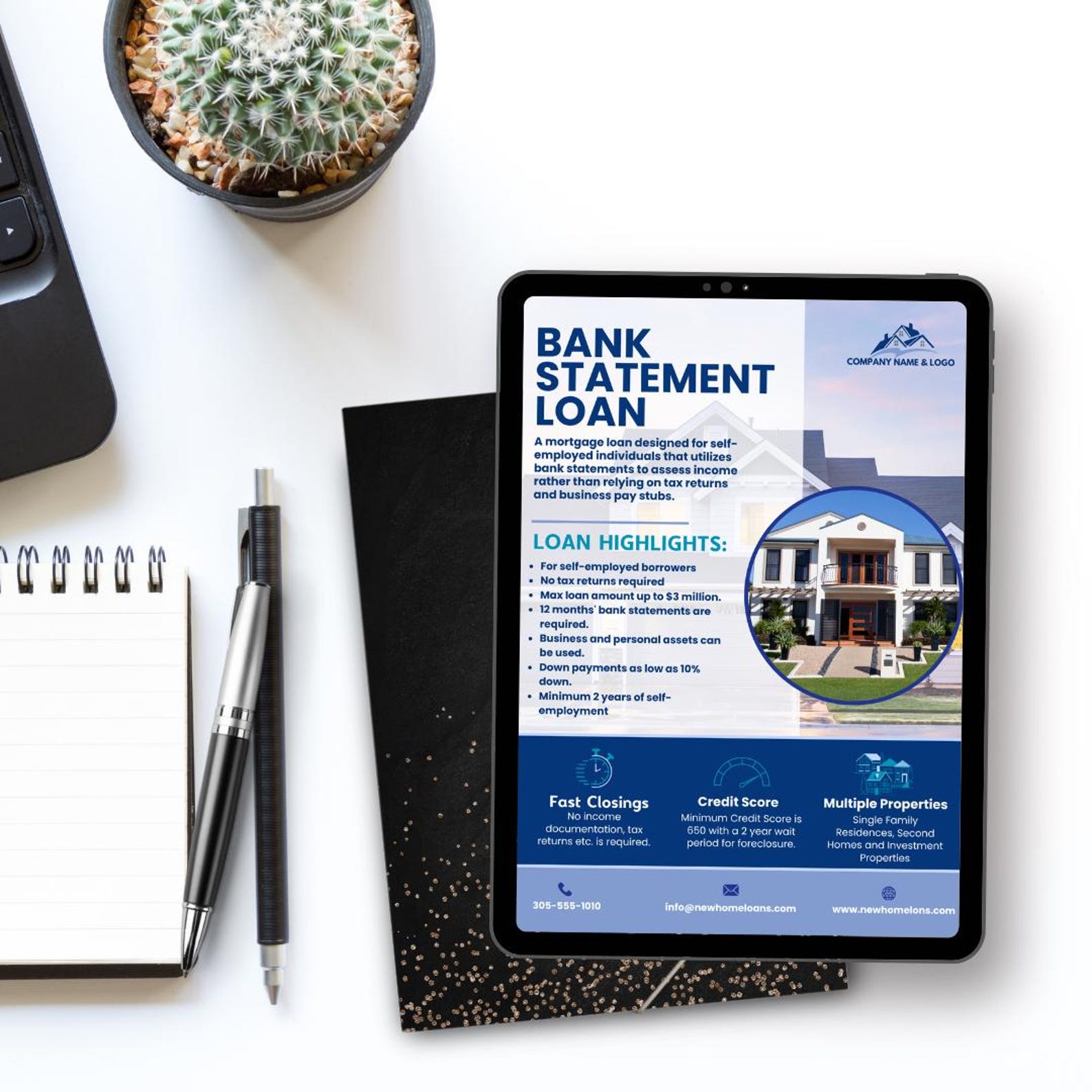 Non-qm Mortgage Loan Flyers: Editable Marketing Templates (canva) - Etsy