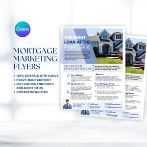 Mortgage Loan Marketing Flyers Bundle: Editable Templates (PDF) - Etsy
