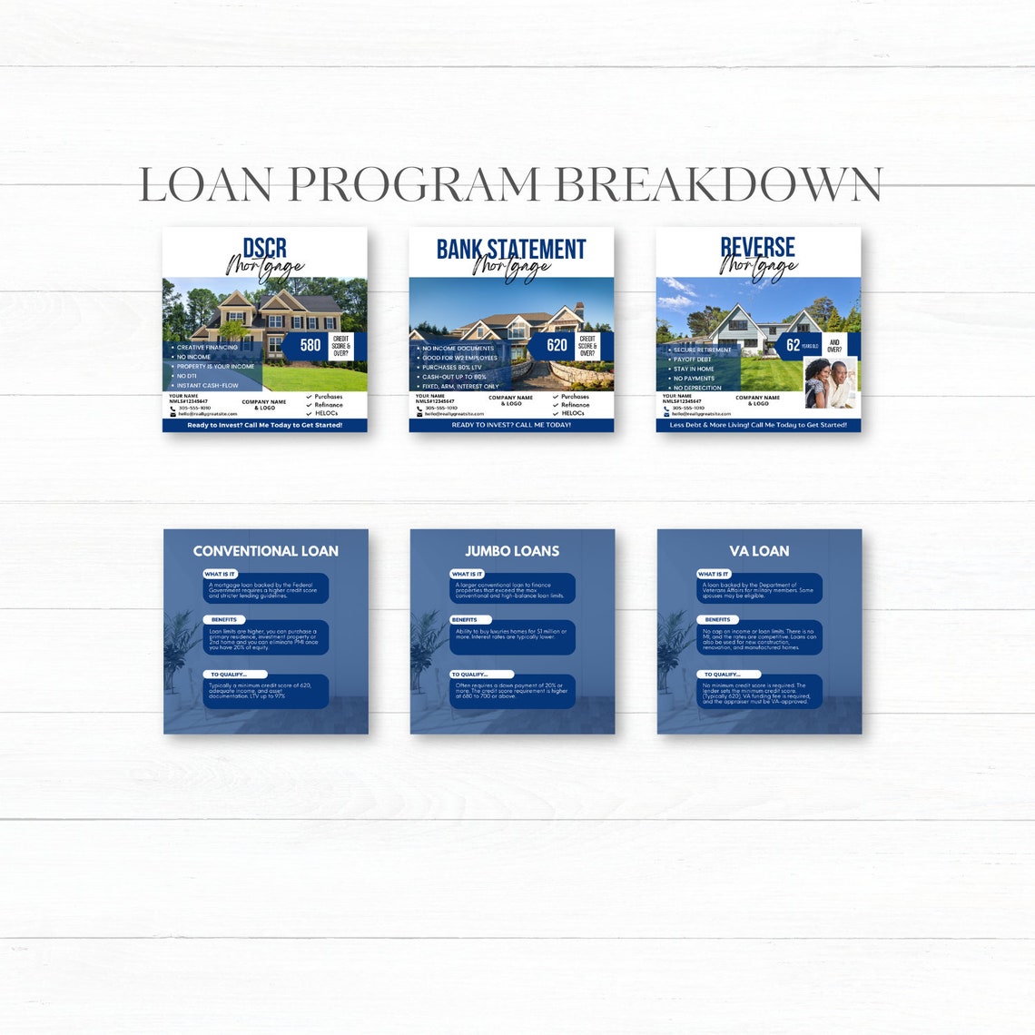 Mortgage Loan Officer Social Media Templates: 180+ Posts (canva) - Etsy
