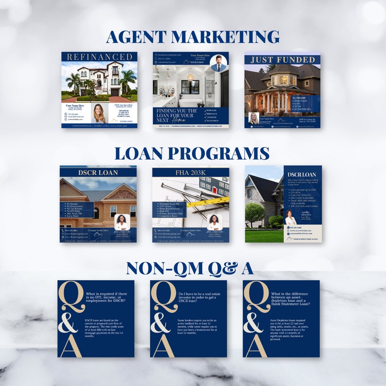 Non-qm Marketing Posts & Flyers: Loan Officer Marketing (PDF) - Etsy