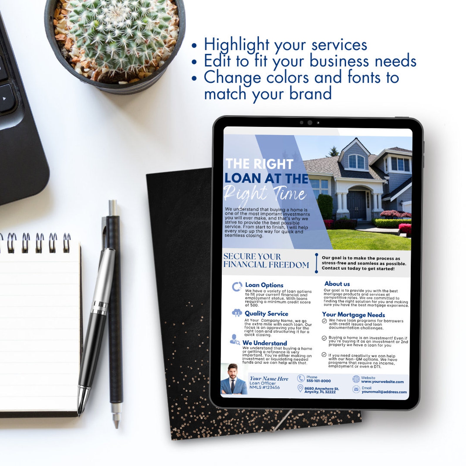 Mortgage Loan Marketing Flyers Bundle: Editable Templates (PDF) - Etsy