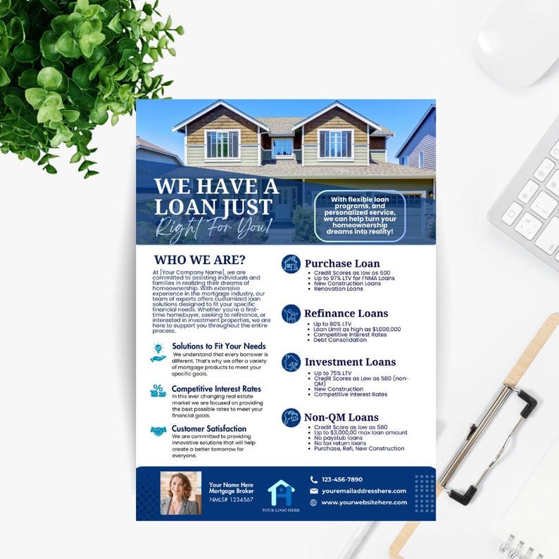 Mortgage Marketing Flyer Template: Real Estate Social Media (canva Pro ...