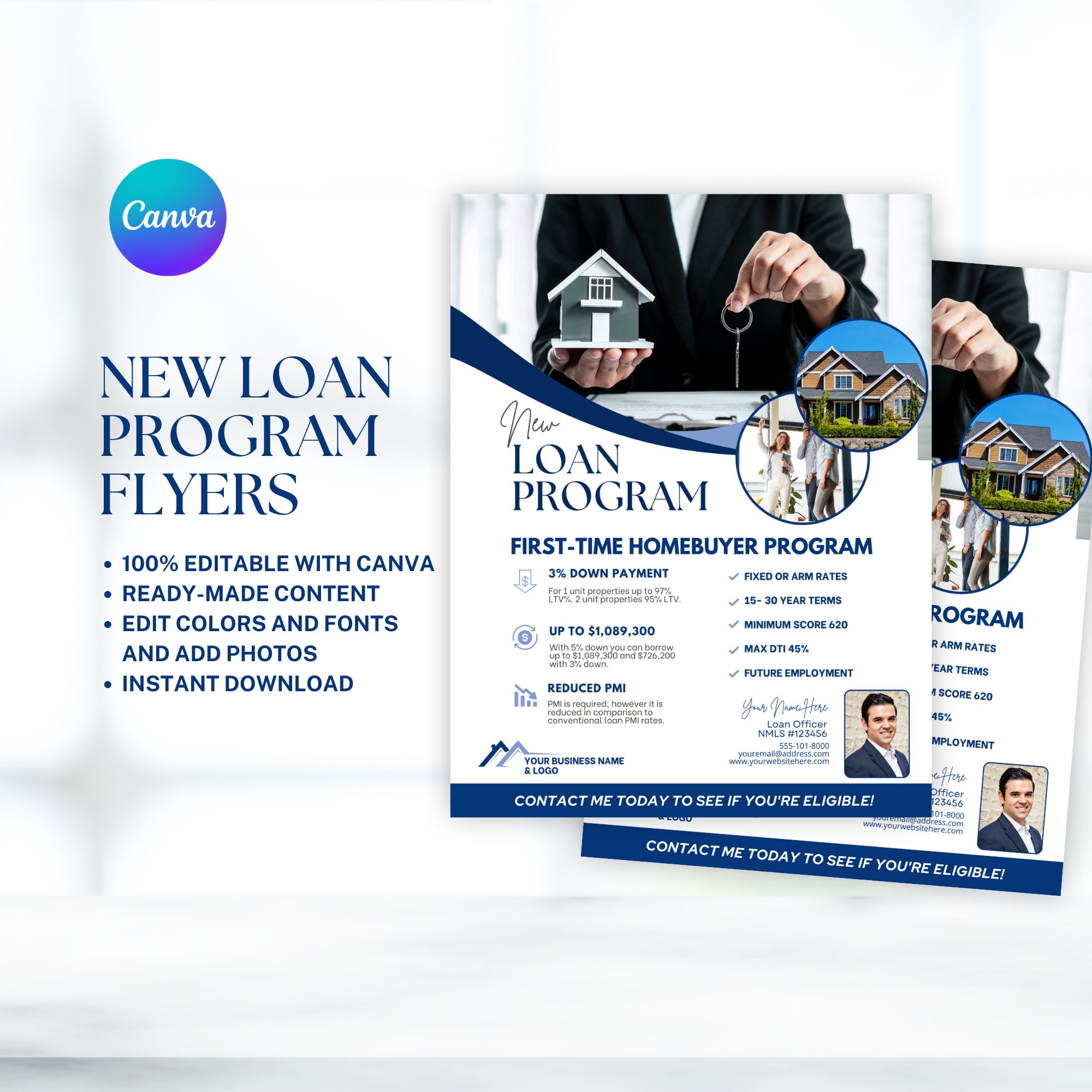 Mortgage Loan Program Flyer: Real Estate Marketing Template (canva PDF) - Etsy
