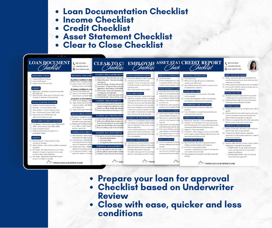 Mortgage Process Checklist | Mortgage Broker Templates | Loan Officer ...