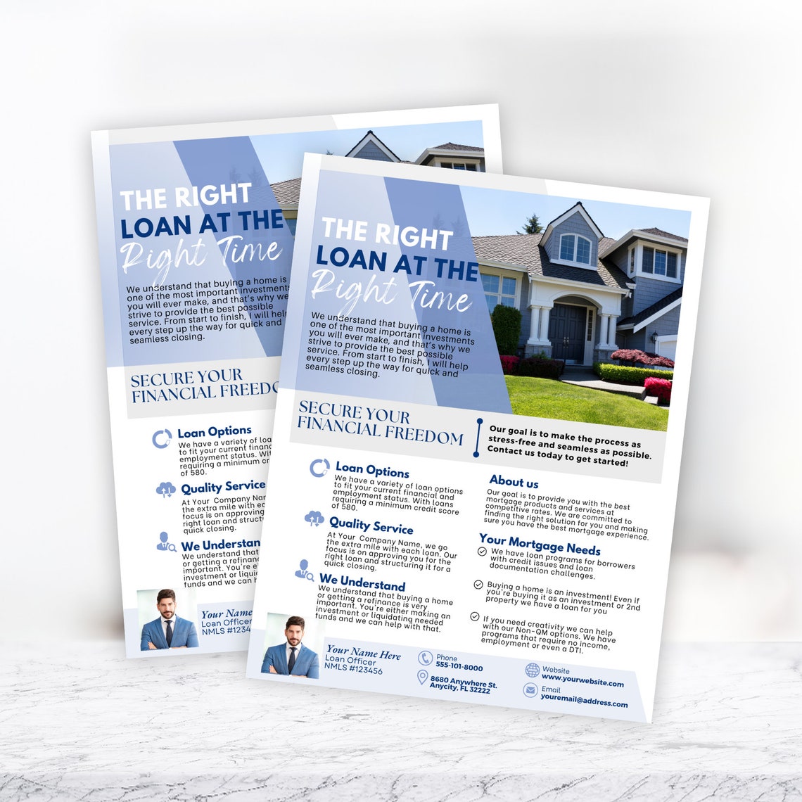 Mortgage Loan Marketing Flyers Bundle: Editable Templates (PDF) - Etsy