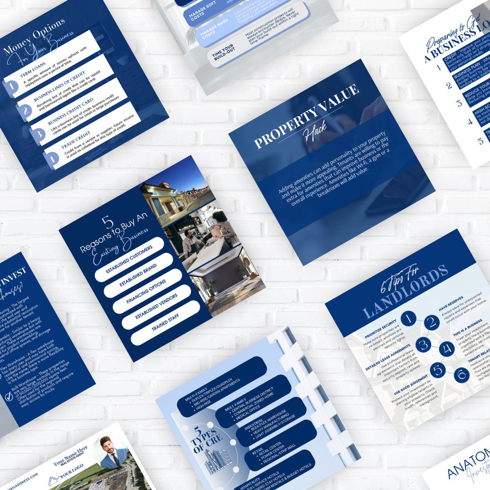 Commercial Real Estate Informative Posts: Social Media Templates (canva ...