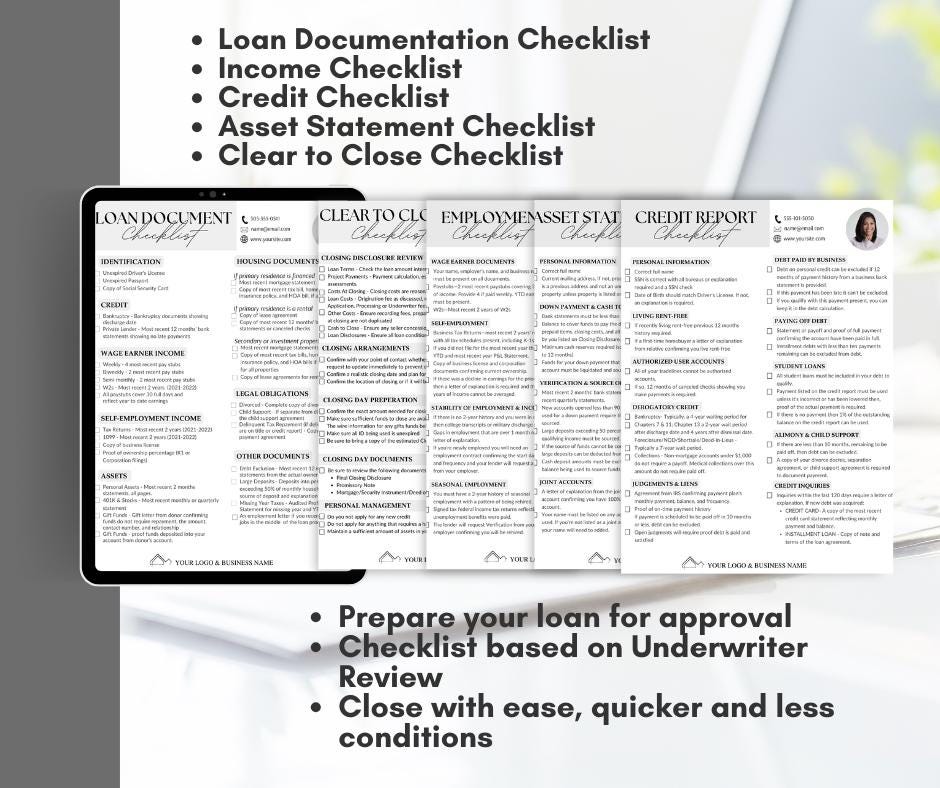 Mortgage Process Checklist Bundle: Loan Officer Social Media Templates ...