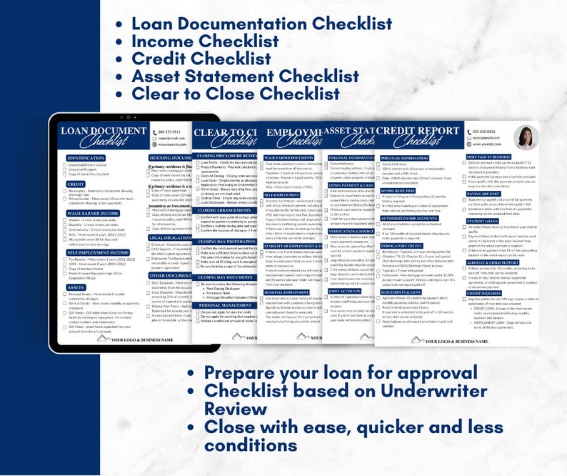 Mortgage Process Checklist Mortgage Broker Templates Loan - Etsy