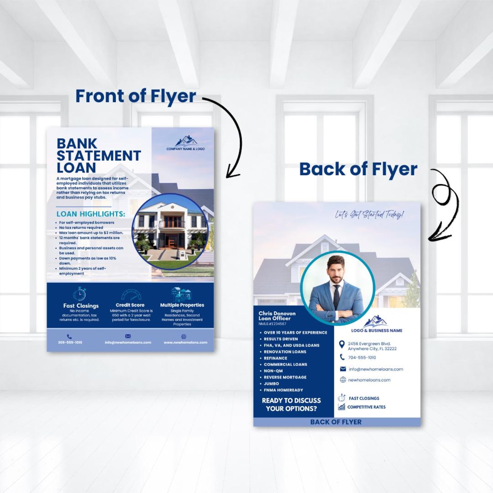 Non-qm Mortgage Loan Flyers: Editable Marketing Templates (canva) - Etsy