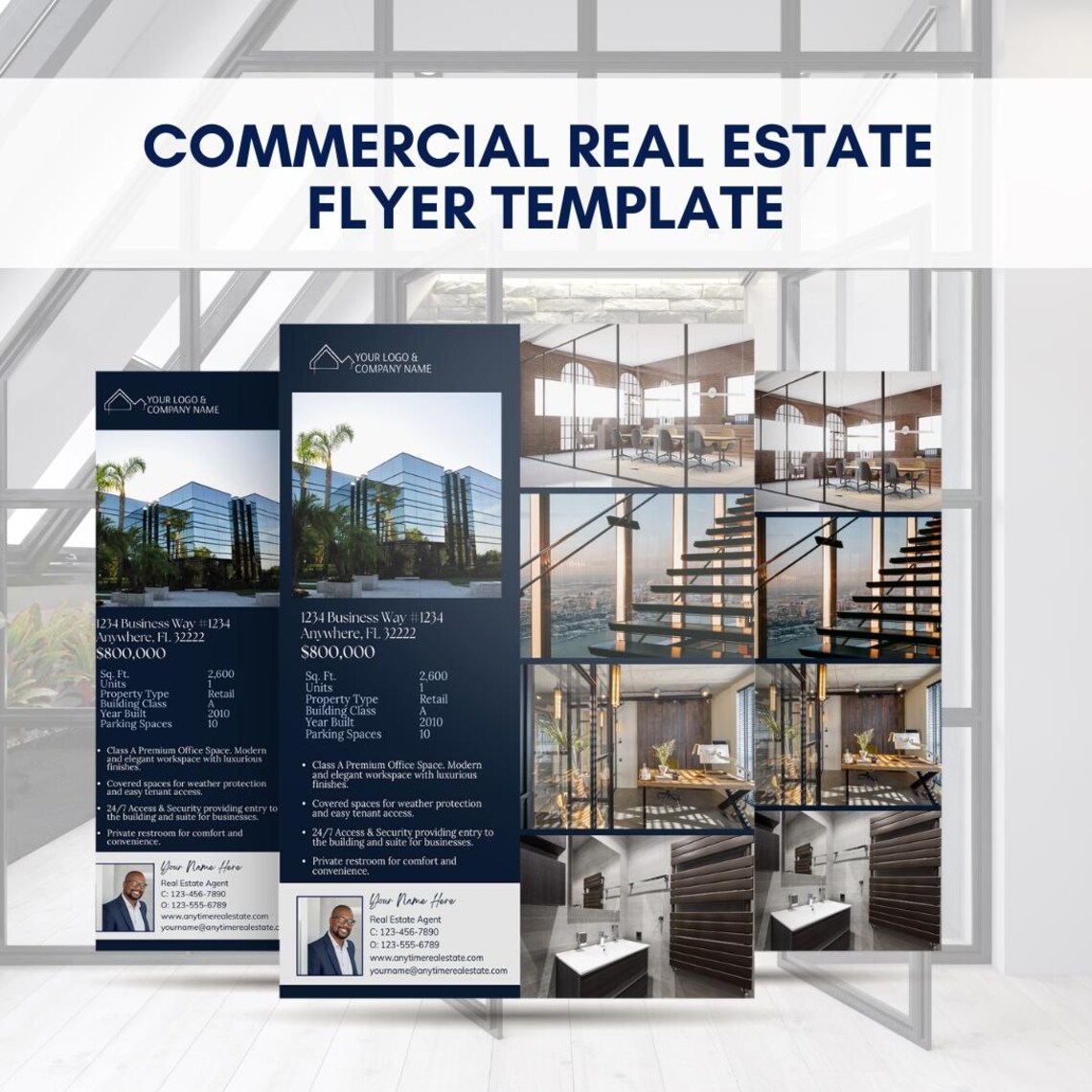 Commercial Real Estate Flyer Template: Agent Marketing (canva Editable ...