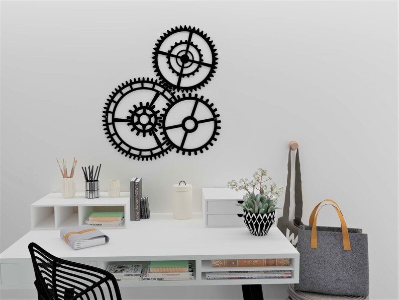 Steampunk Wall Decor, Steampunk Cog Wood Wall Art, Gears Wall Decor ...