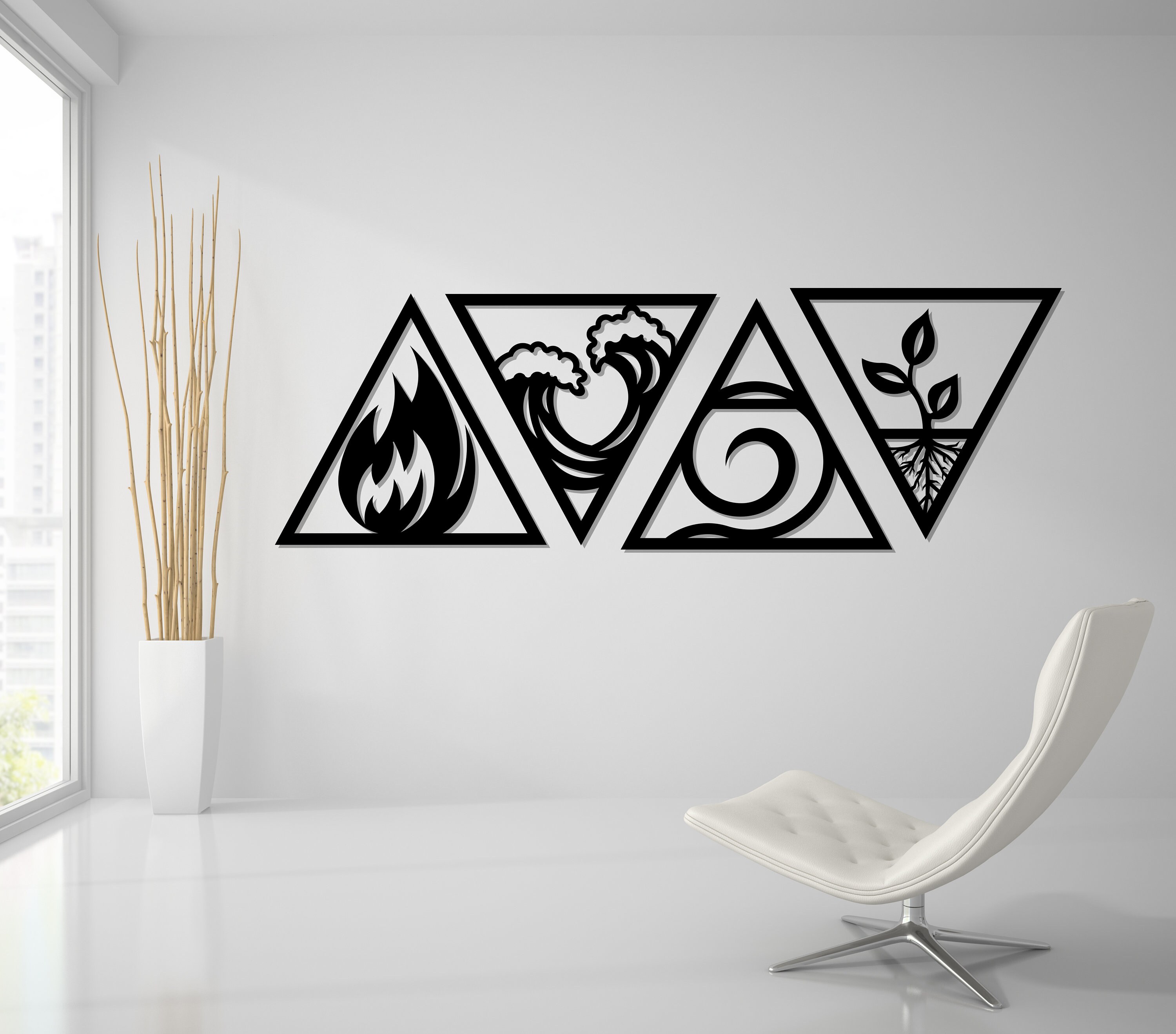 Four Elements Wall Decor Four Elements Art 4 Elements Wood - Etsy