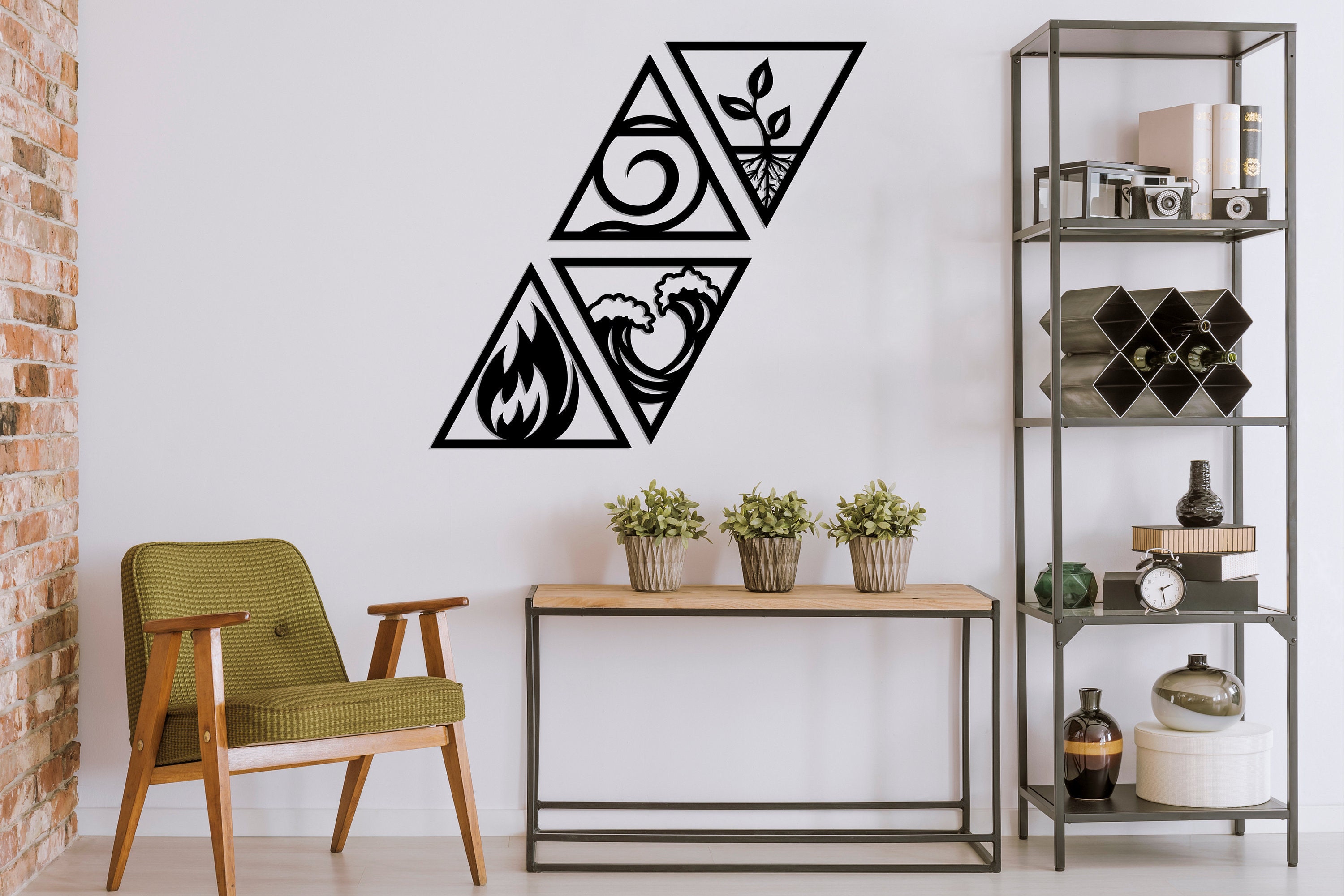 Four Elements Wall Decor Four Elements Art 4 Elements Wood - Etsy