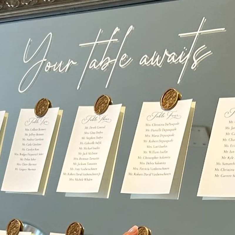Seating Chart Decals - Etsy