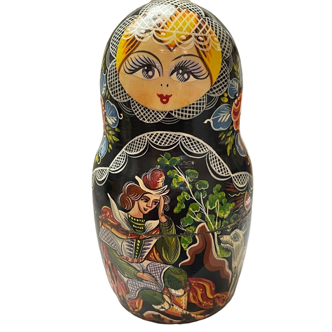 Matryoshka Nesting Dolls Fairytale Myth Scene Set of 6 - Etsy
