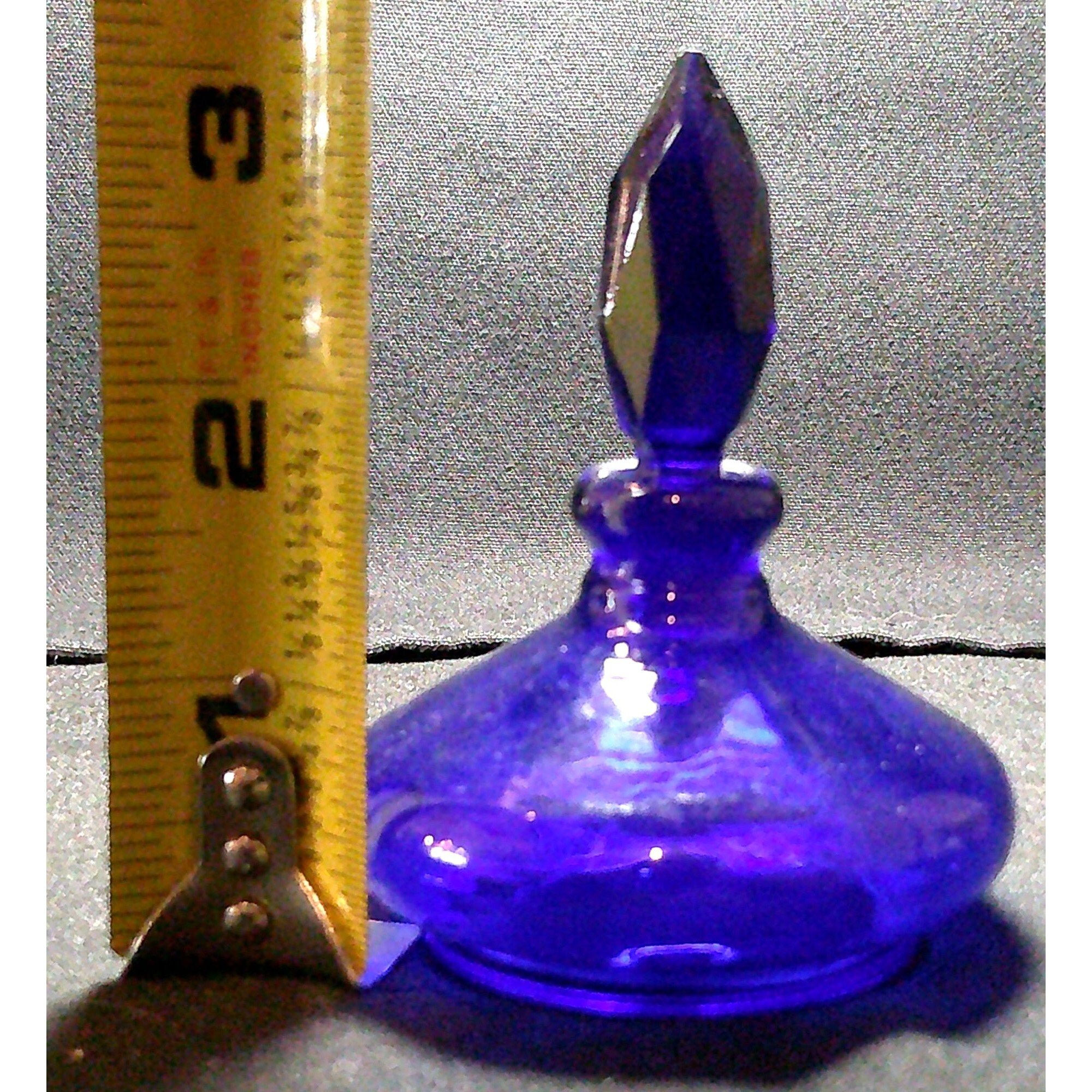Cobalt Glass Perfume Bottle Genie Bottle Shape - Etsy