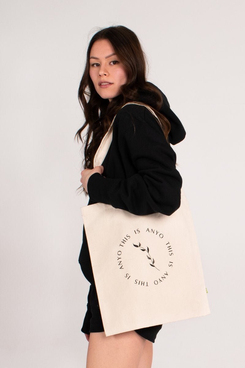Undyed Organic Cotton Logo Shopper Bag - Etsy Singapore