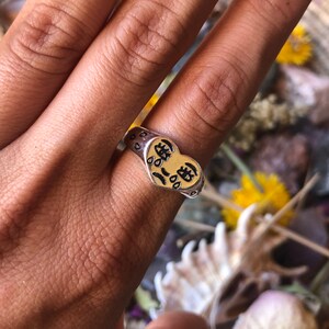 Sad Girl Adjustable Ring Crying Face Silver Signet Ring | Etsy