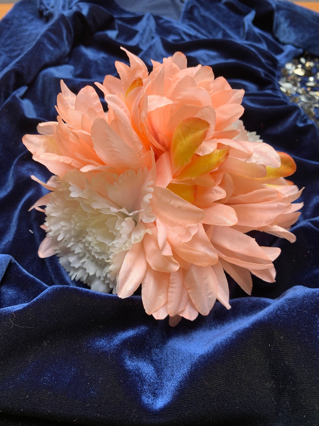 Hair Flower, Pin-up Style, Hydrangea & Carnation - Etsy