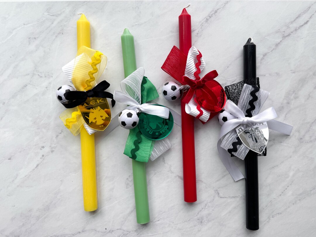Soccer Easter Candle | Greek Orthodox Lambada Gift for Kids - Etsy