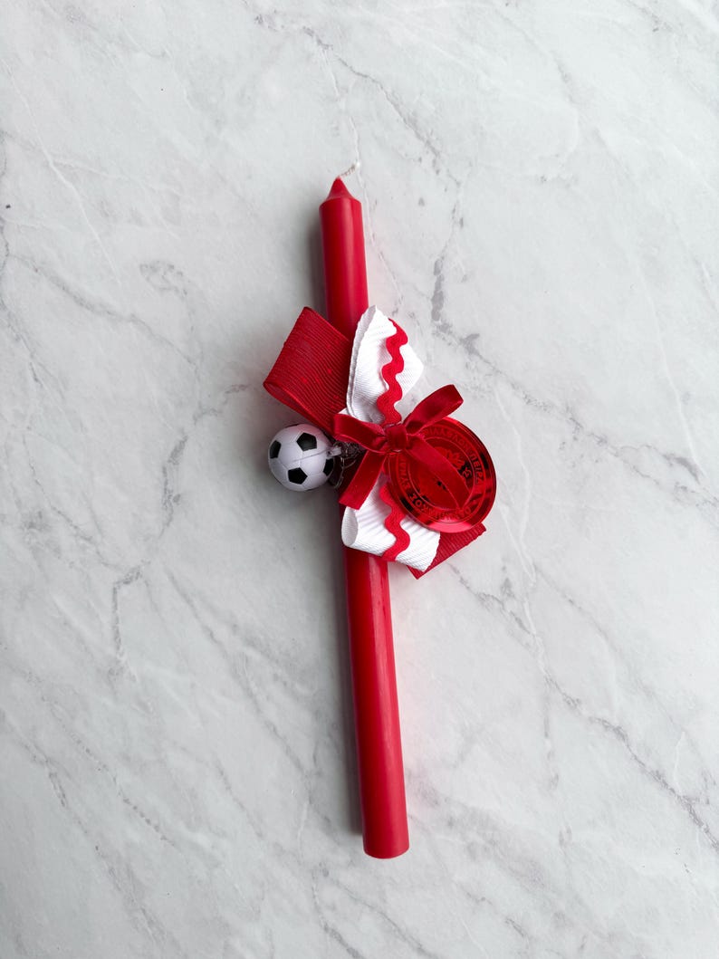 Soccer Easter Candle | Greek Orthodox Lambada Gift for Kids - Etsy