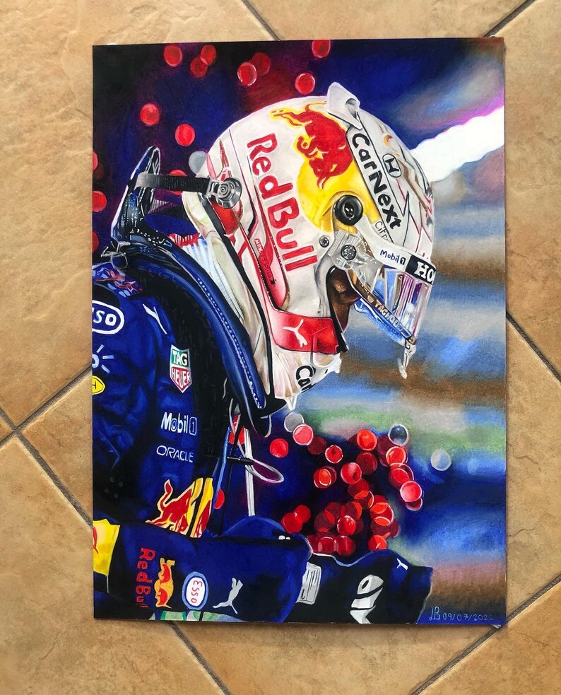 Max Verstappen Drawing Print - Etsy