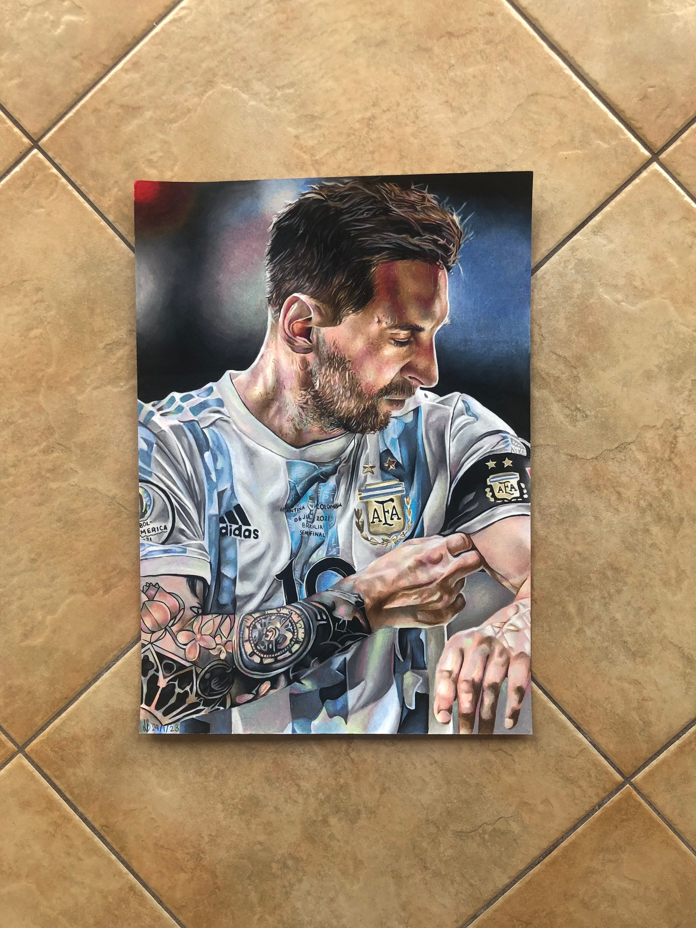 Lionel Messi Drawing Print - Etsy