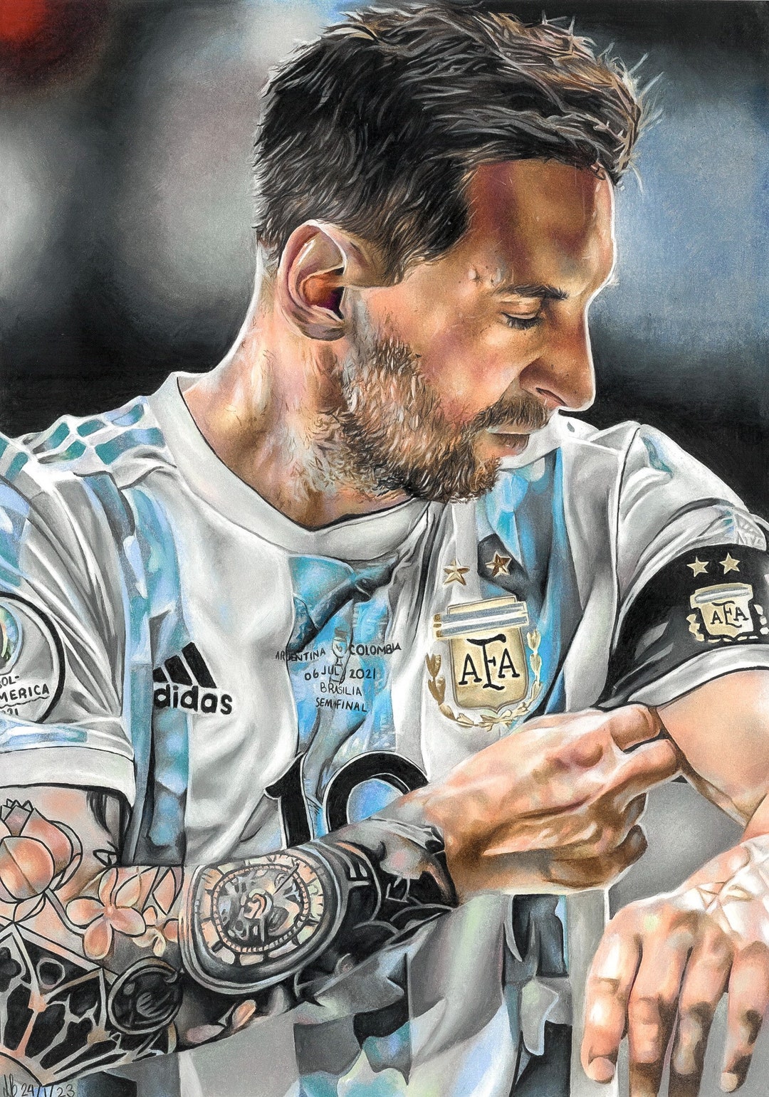 Lionel Messi Drawing Print - Etsy