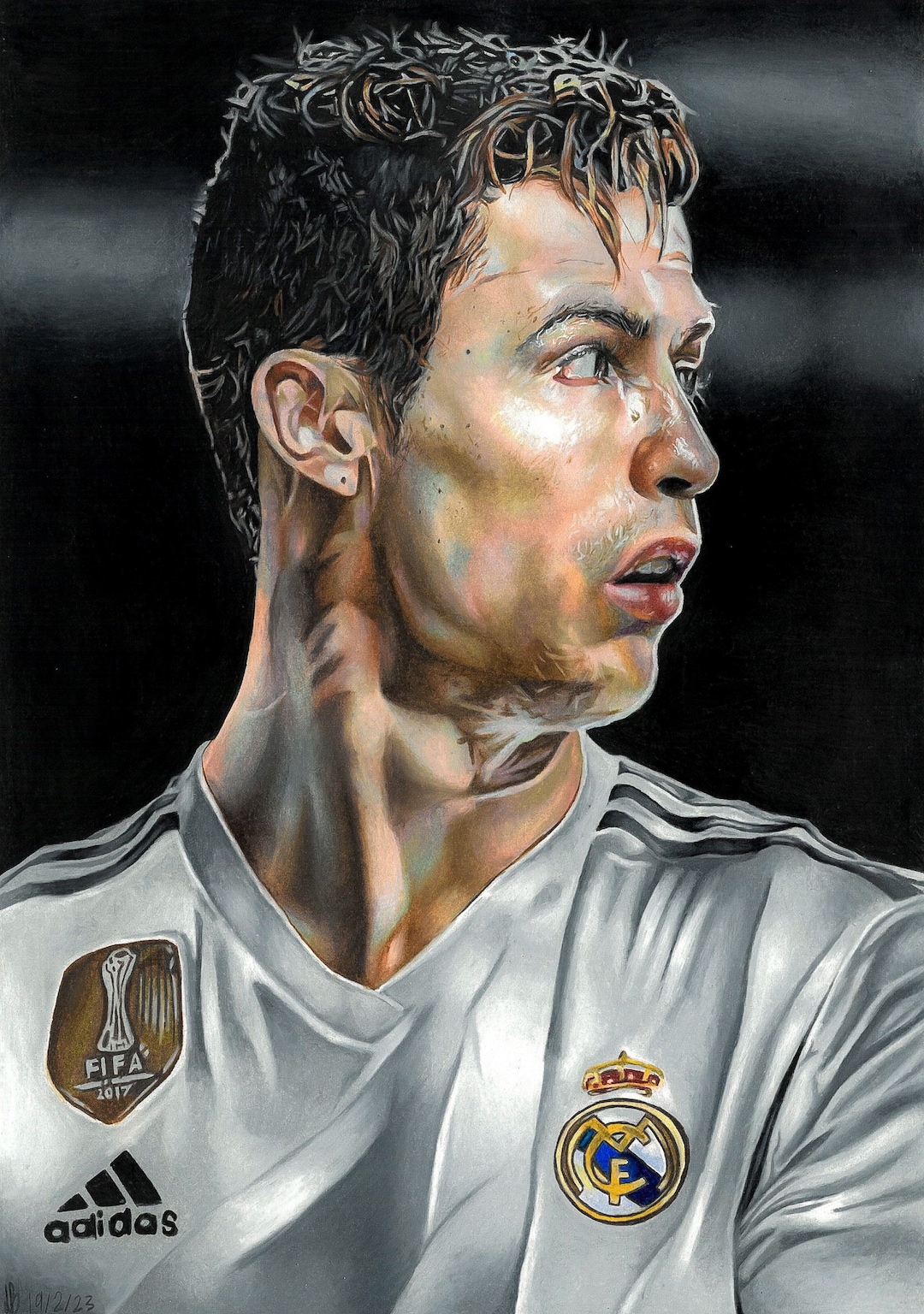 Christiano Ronaldo Drawing Print - Etsy