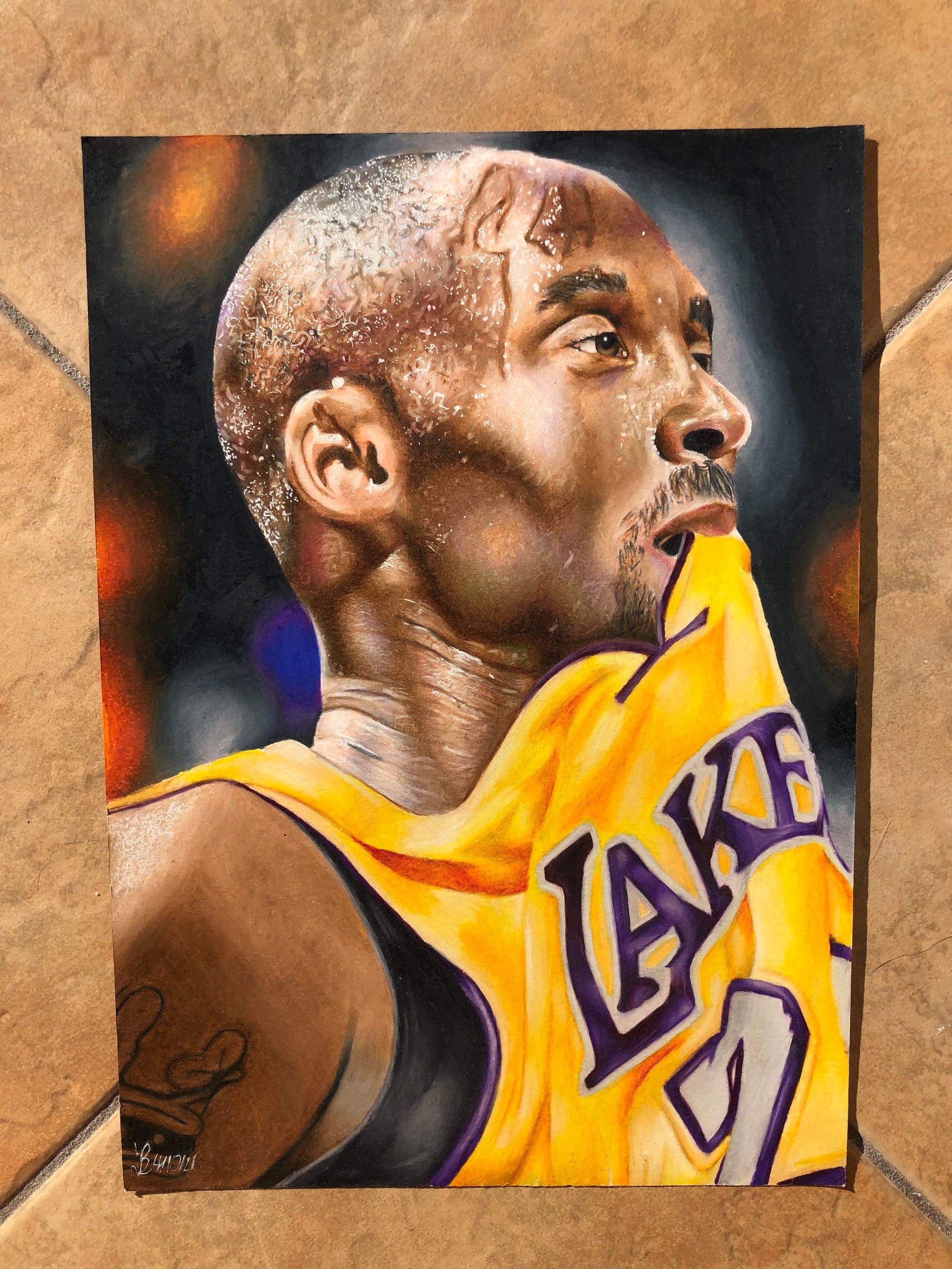 Kobe Bryant Drawing Print - Etsy