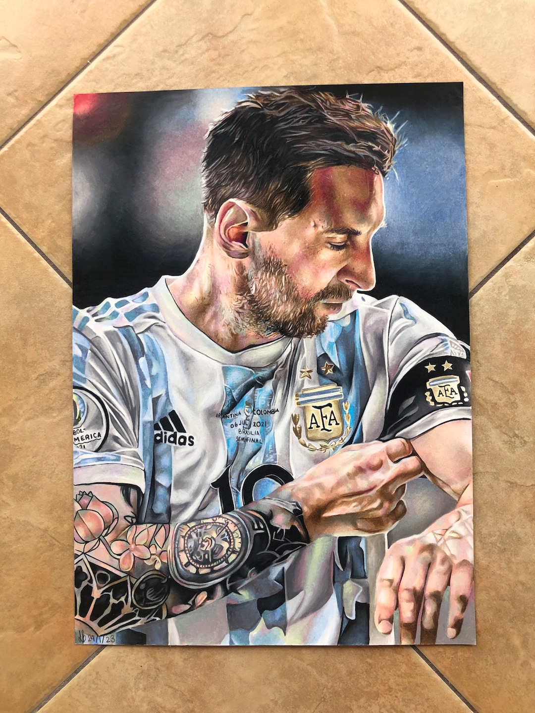 Lionel Messi Drawing Print - Etsy