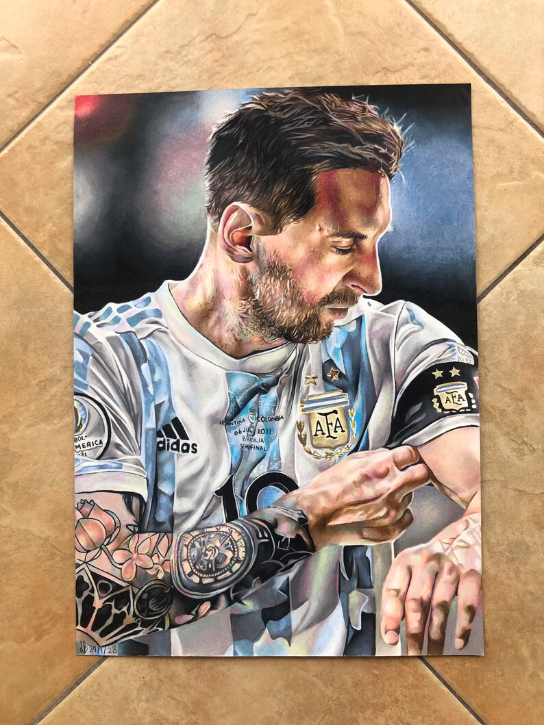 Lionel Messi Drawing Print - Etsy