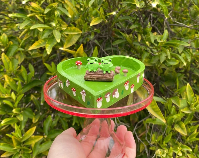 Nature Date Froggy Jewelry Dish - Etsy