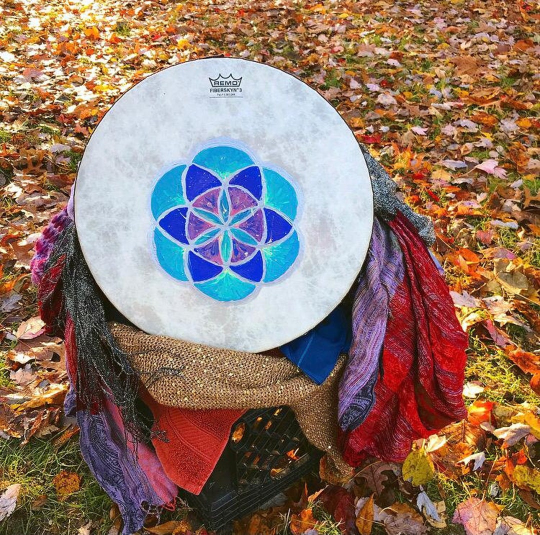 Ready-to-ship: Seed of Life Ritual Frame Drum
