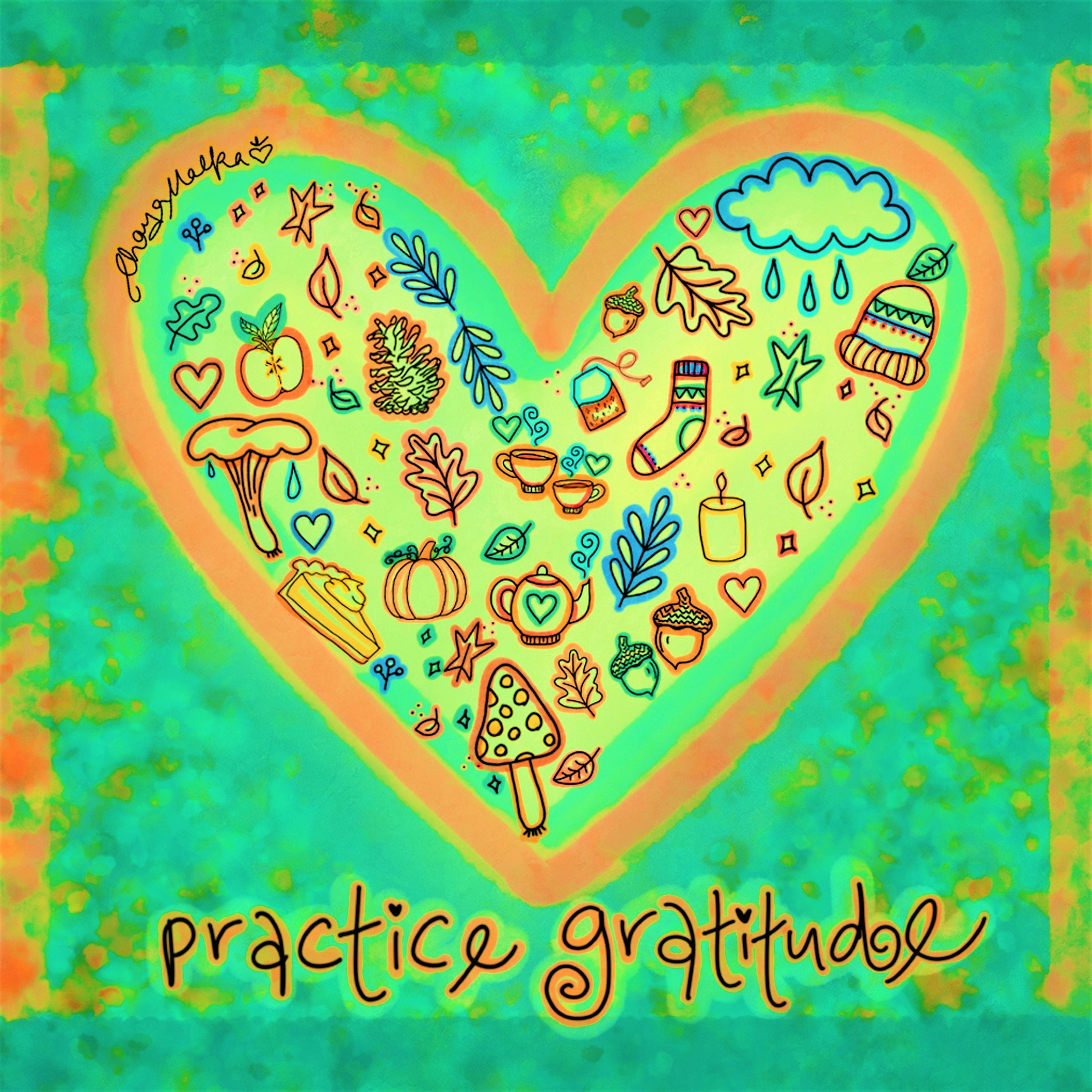 Practice Gratitude Art Print 3 Etsy