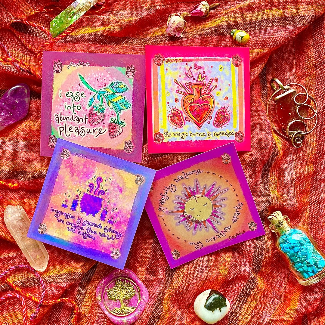 Fire Elements of 'divine Affirmations' Sticker Pack! - Etsy