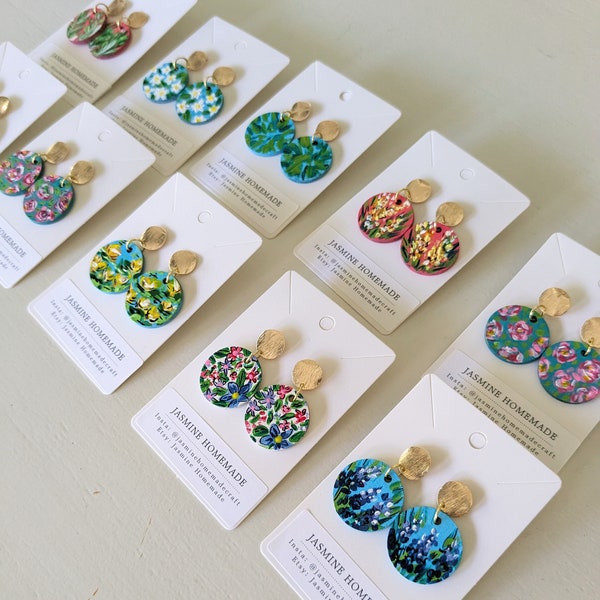Hand Painted Earrings - Etsy