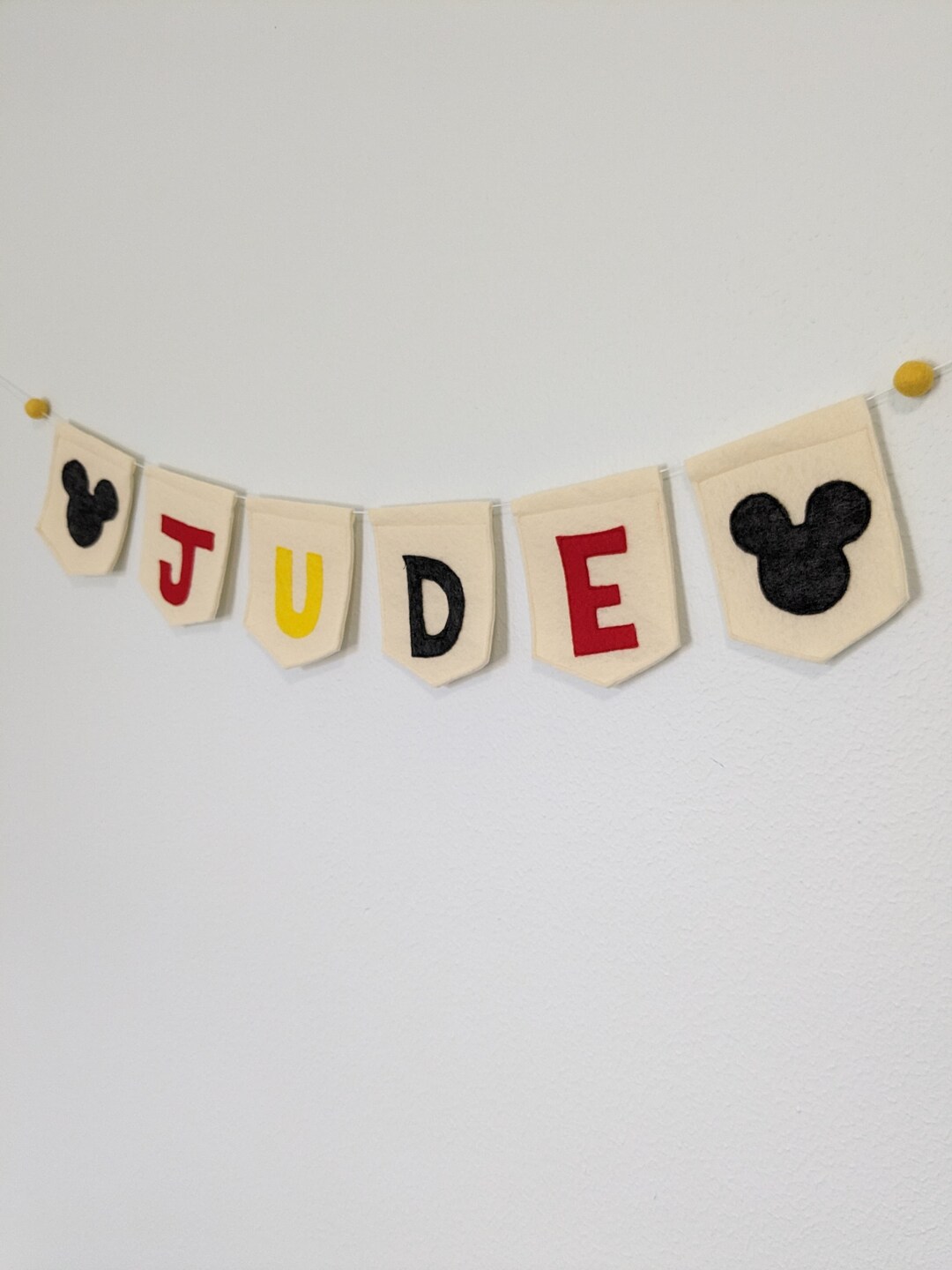 Mickey Mouse Name Banner, Mickey Birthday Decor, Personalized Mickey ...