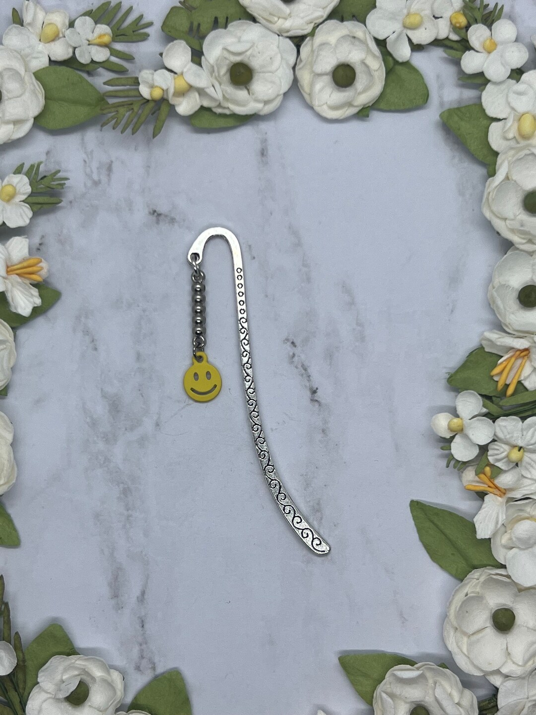 Smiley Face Bookmark/ Happy Bookmark/ Yellow Smiley Face/ Mini Bookmark ...