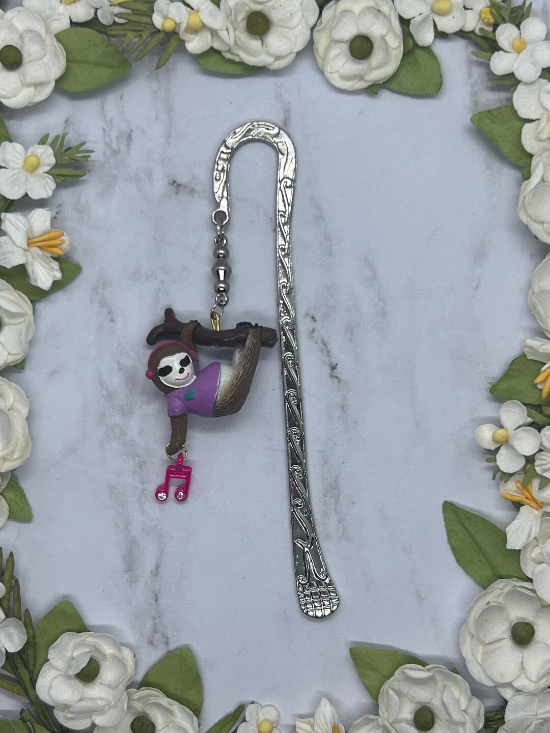Sloth Bookmark/ Fun Animal Bookmark/ Cartoon Animal/ Hanging Sloth ...