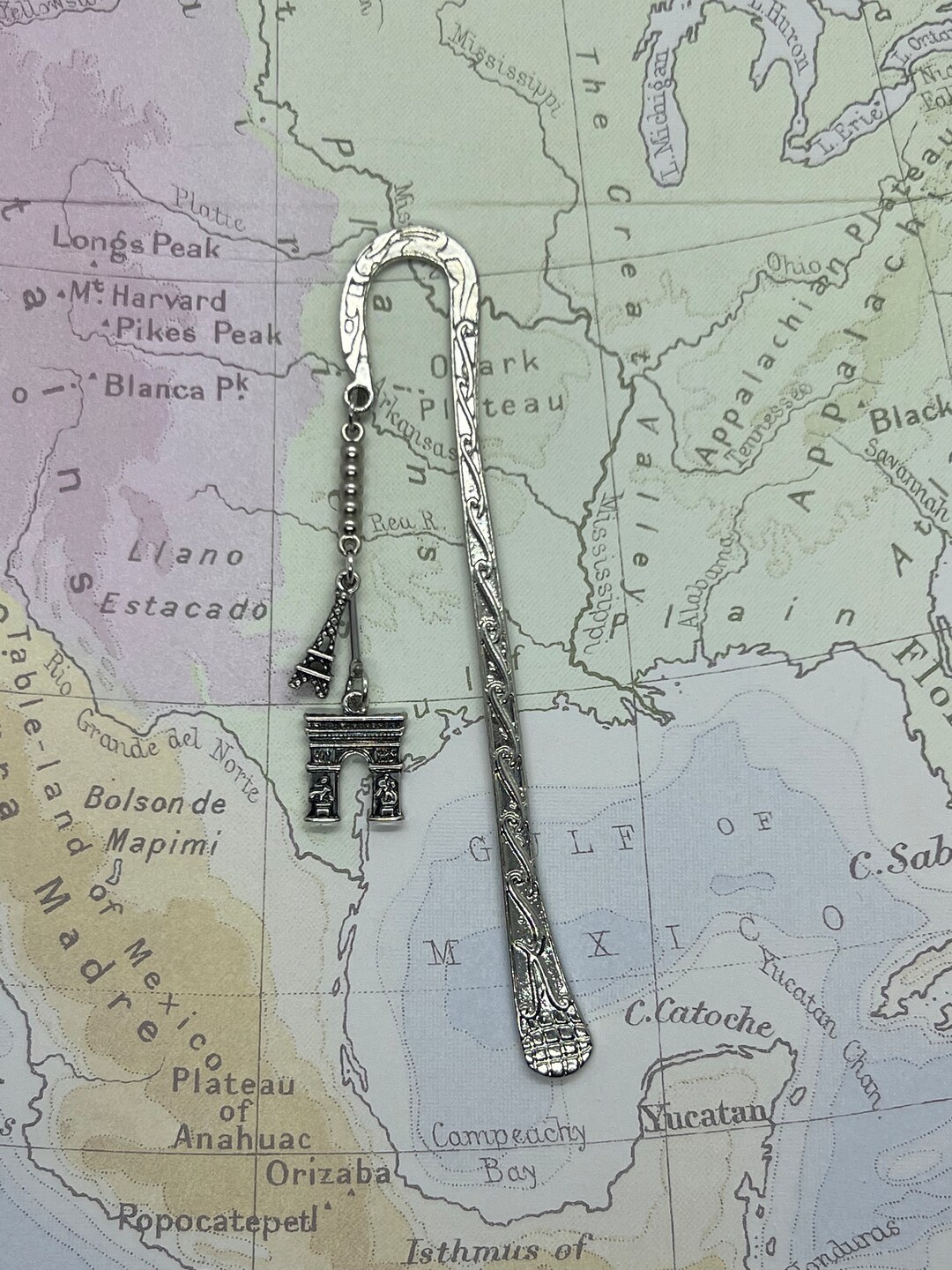 Paris Themed Metal Bookmark/ Travel Bookmark/ Eiffel Tower Bookmark ...