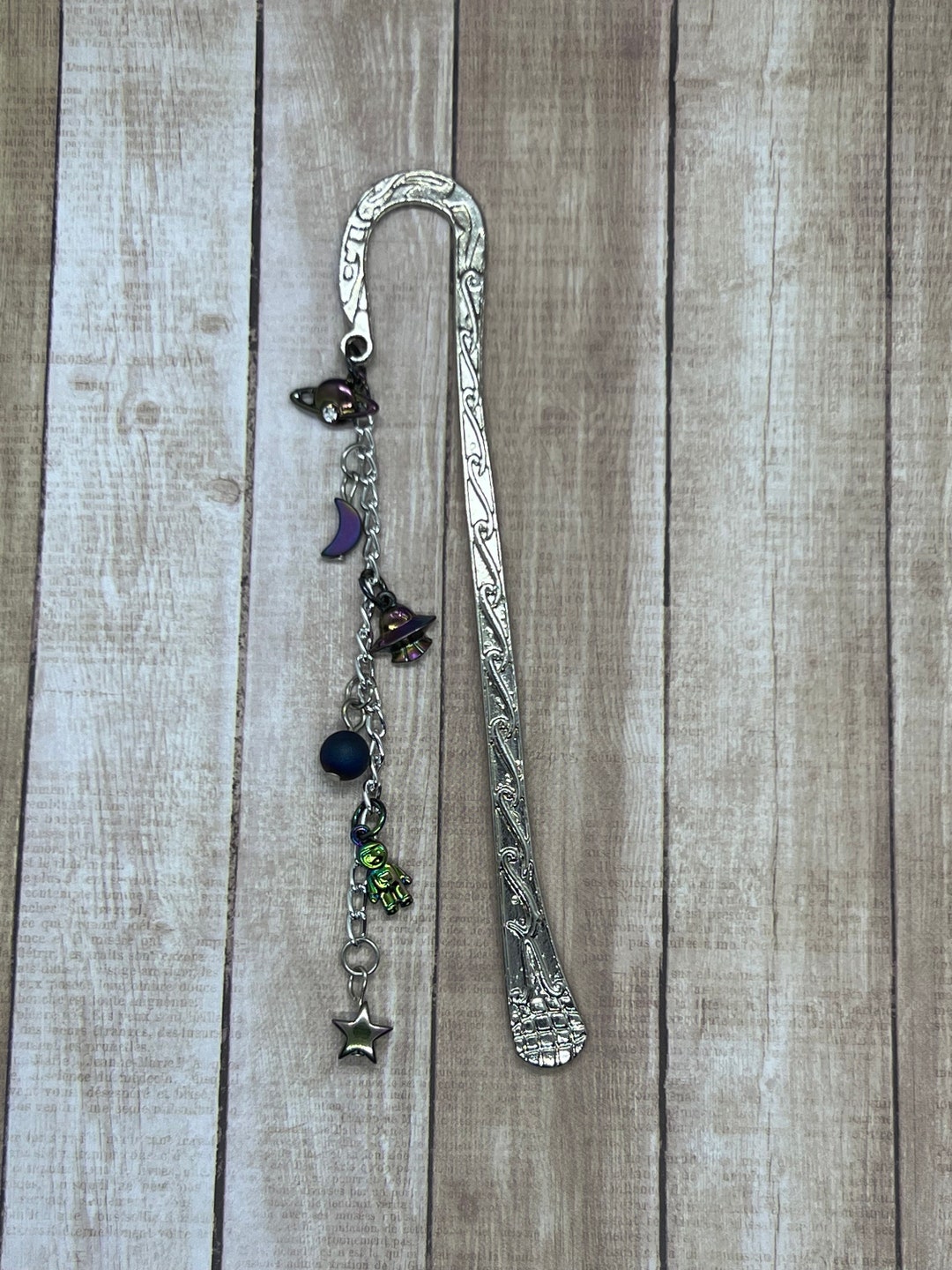 Space Themed Bookmark mulicolor/ Alien Bookmark/ Spaceship Bookmark - Etsy