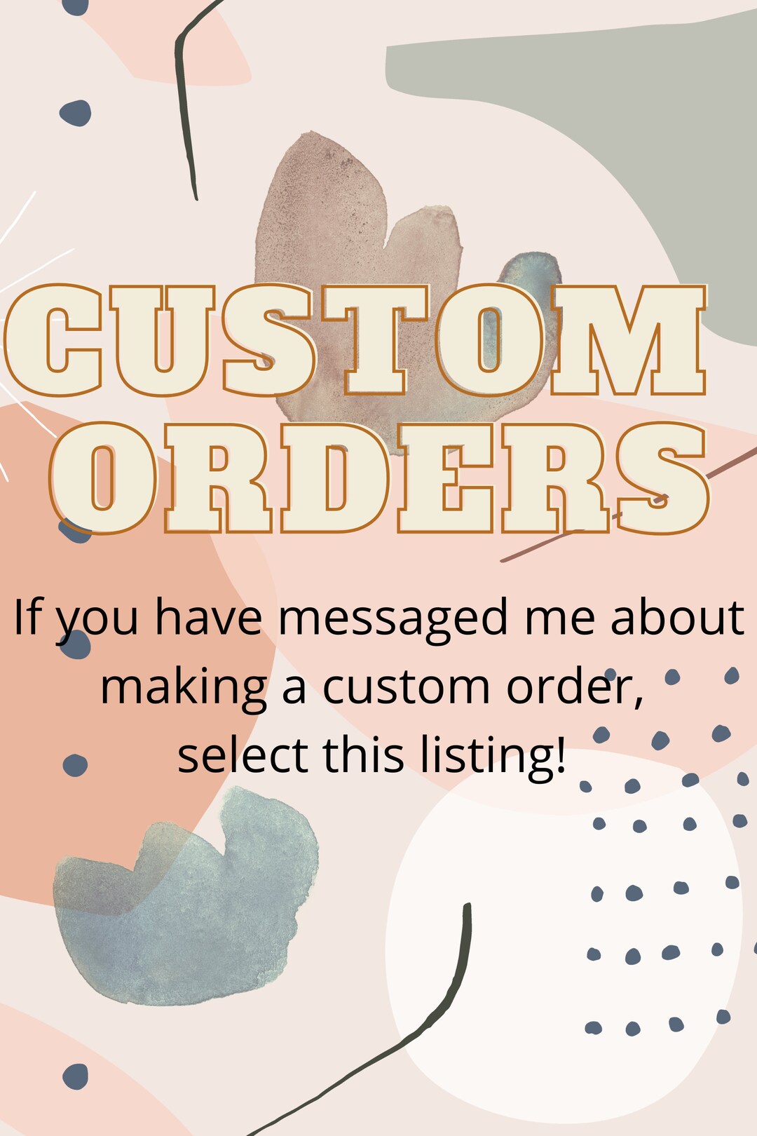 Custom Orders - Etsy
