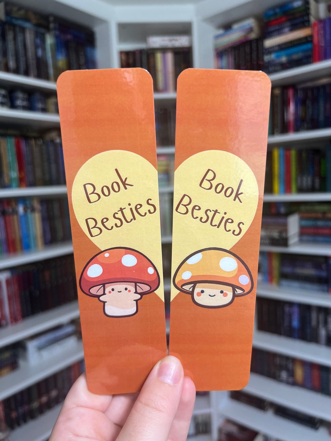 Best Friend Bookmark/ Mushroom Bookmark/ Paper Bookmark/ Bestie ...