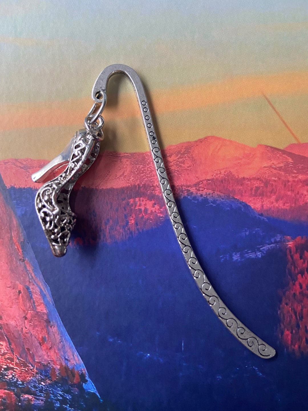 Silver High Heel Bookmark - Etsy