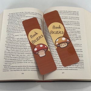 Best Friend Bookmark/ Mushroom Bookmark/ Paper Bookmark/ Bestie ...